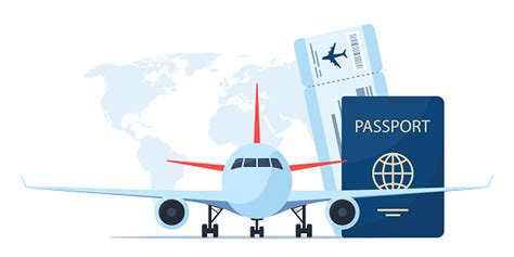 항공기 여권 비행기 티켓 배경에 세계지도 여행 시간 개념 비행기로 여행하기 국제선 벡터 일러스트 레이 션 포스터 배너 가방에 대한 스톡 벡터 아트 및 기타 이미지 Istock