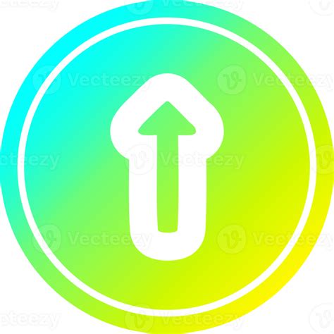 Pointing Arrow Circular In Cold Gradient Spectrum 37168821 Png