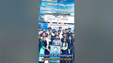 Java Batch Graduation🎓👨‍💻 Javaprogramming Besanttechnologies Shorts Bengaluru