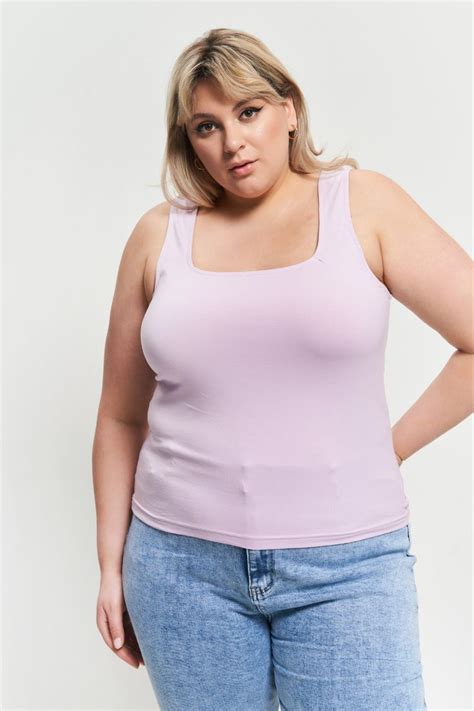 Майка базовая из хлопка брюки вязаный худи Latrenda Plus Size Одежда больших размеров