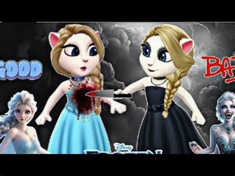 My Talking Angela 2 Good Elsa V S Bad Elsa Frozen Good V S Bad Cosplay YouTube