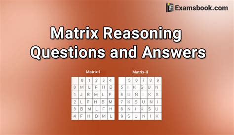 matrix reasoning questions and answers