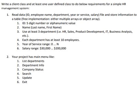 Solved Vrite A Client Class And At Least One User Defined