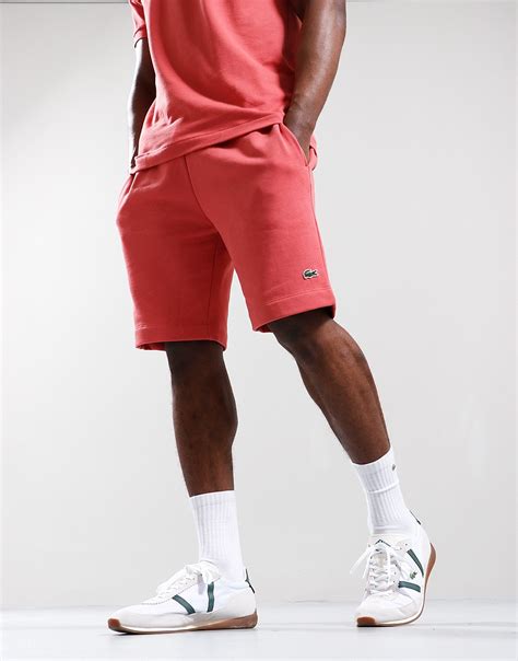 Lacoste Fleece Shorts Sierra Red Terraces Menswear