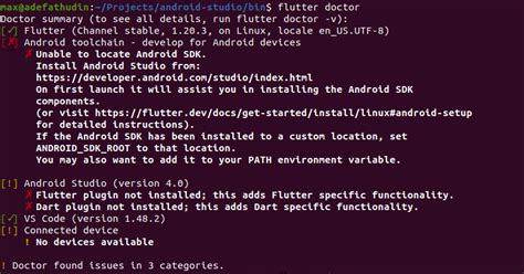 Mengatasi Error Unable To Locate Android Sdk Saat Menjalankan Flutter Di Ubuntu Blog Ade