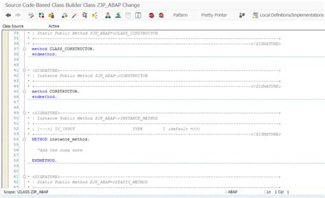 Object Oriented Abap 5 Creating Global Class In Sapgui Editor Discovering Abap