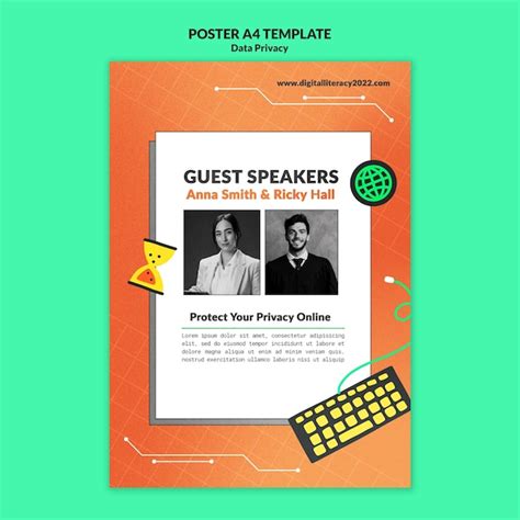 Premium Psd Gradient Data Privacy Template