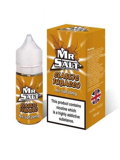 Mr Salt Classic Tobacco Nic Salt E Liquid 10ml Nykecigs