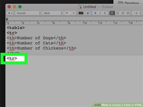 How To Create A Table In Html With Pictures Wikihow