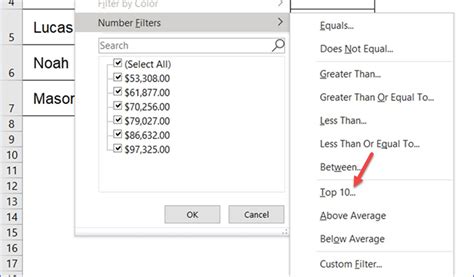 How To Filter A Data Range To Have Top 10 Values ExcelNotes