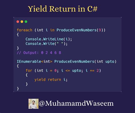 Pro Ep 71 Yield Keyword Explained In Net By Muhammad Waseem
