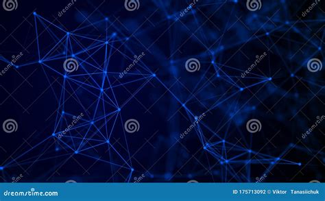 Big Data Background Network Connection Of Dots And Lines On A Light Blue Background 3d
