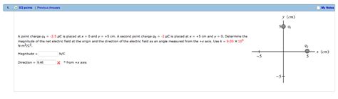 Solved A Point Charge Q Mu C Is Placed At X And Chegg