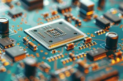 Premium Photo Circuit Board With Advanced Cpu Microchips Conductors And Circuit Components