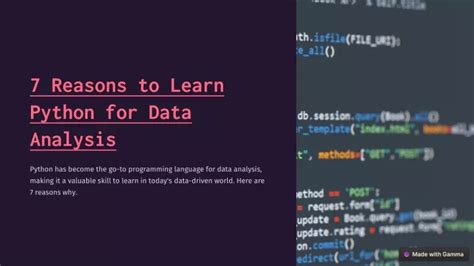 Ppt Discover 7 Reasons To Learn Python For Data Analysis Powerpoint