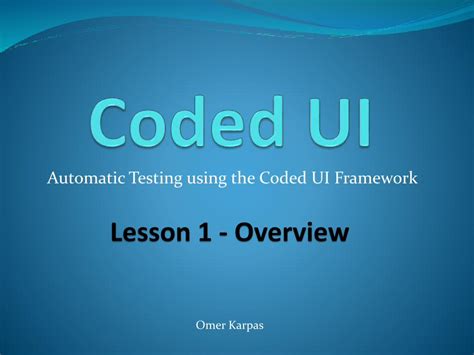 Pdf Coded Ui Lesson 1 Overview Dokumentips