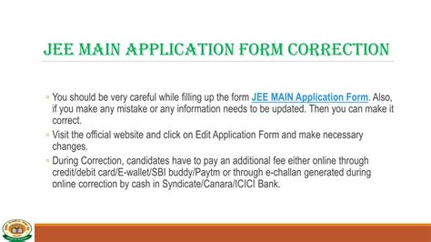 PPT JEE Main Application Form PowerPoint Presentation Free Download ID