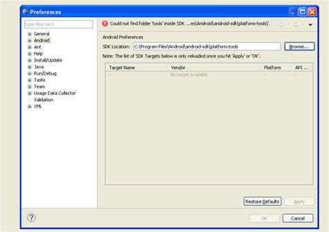 Setup Android On Eclipse But Dont Know Sdk Directory Stack Overflow