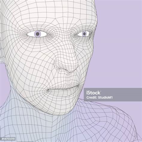3 차원 격자에서 사람의 머리입니다 인간의 머리 모델을 연결합니다 인간의 다각형 머리입니다 얼굴 검색입니다 인간의 머리의 보기입니다 3d 형상 얼굴 디자인입니다 3d 다각형