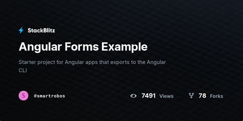 Angular Forms Example Stackblitz