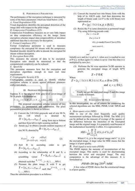 Image Encryption Based On Pixel Permutation And Text Based Pixel Substitution Pdf