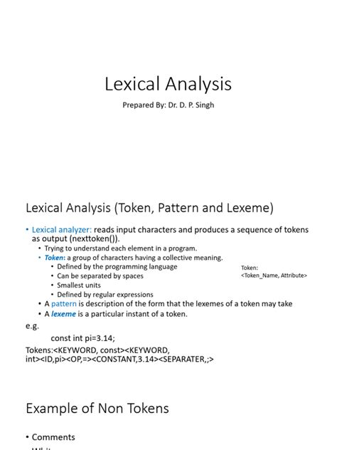 Lexical Analysis Pdf Parsing Software Development