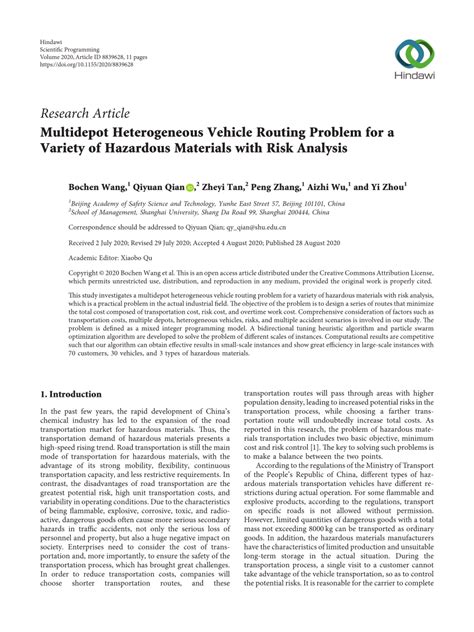 Pdf Multidepot Heterogeneous Vehicle Routing Problem For A Variety Of