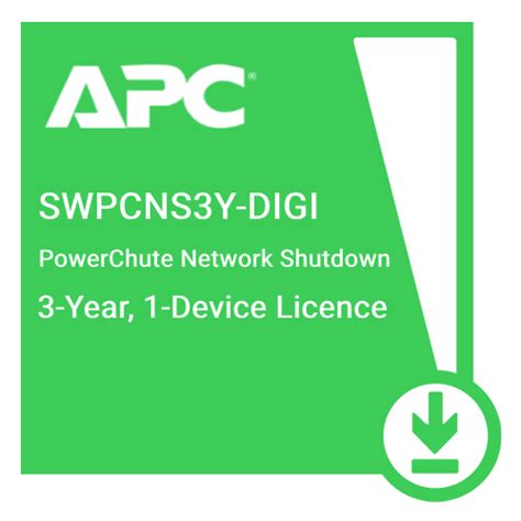 Apc Powerchute Network Shutdown Licence 3 Year 1 Device Swpcns3y Digi