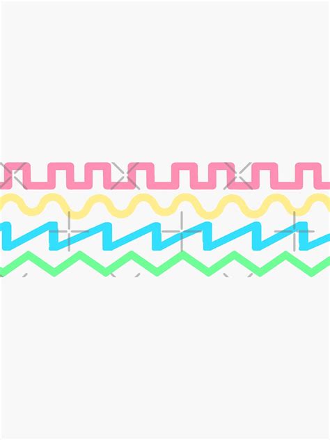 Synthesizer Waveform Sticker For Sale By Mewzeek T Redbubble