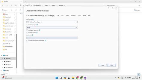 ASP NET Core Web App Not Get Created In Visual Studio Stack Overflow