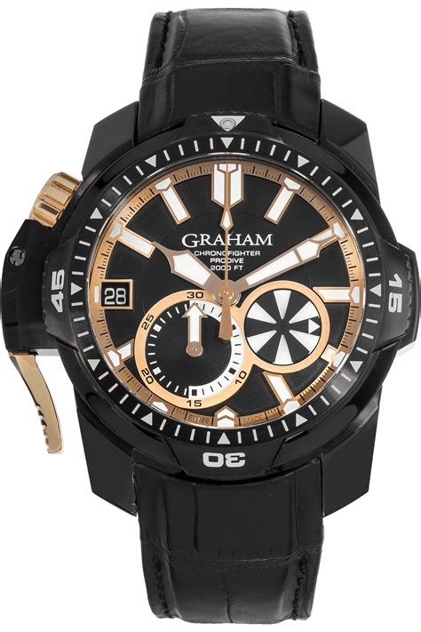 【新品】新品 Graham グラハム クロノファイター プロダイブ 2cdazb04ac160h 世界限定250本 メンズ腕時計 ブラック