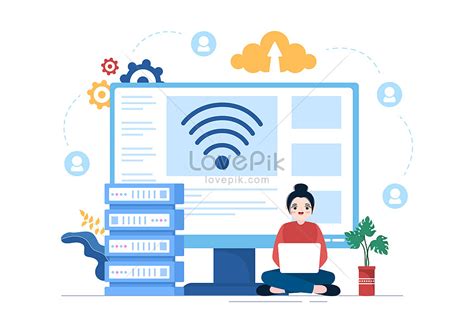 인트라넷 인터넷 네트워크 연결 그림 일러스트 무료 다운로드 Lovepik