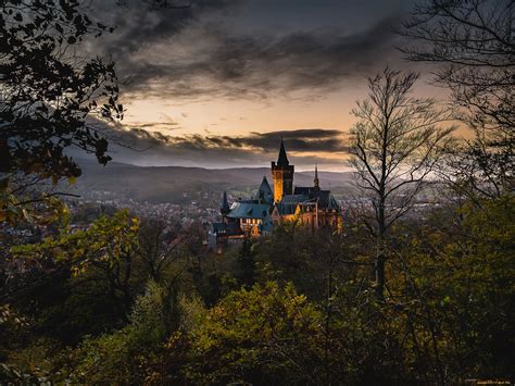 Обои Castle Wernigerode Города Замки Германии обои для рабочего стола фотографии Castle
