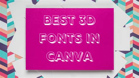 Best 3d Fonts In Canva Template Fonts
