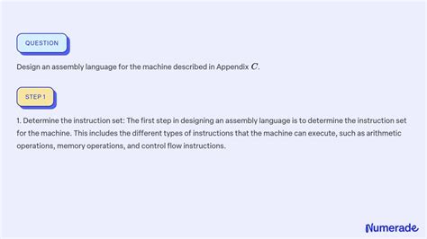 Solveddesign An Assembly Language For The Machine Described In Appendix C