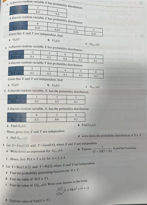 9231 Statistics Probability Generating Functions Maths With David