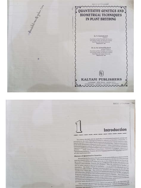 Biometry Numericals Pdf