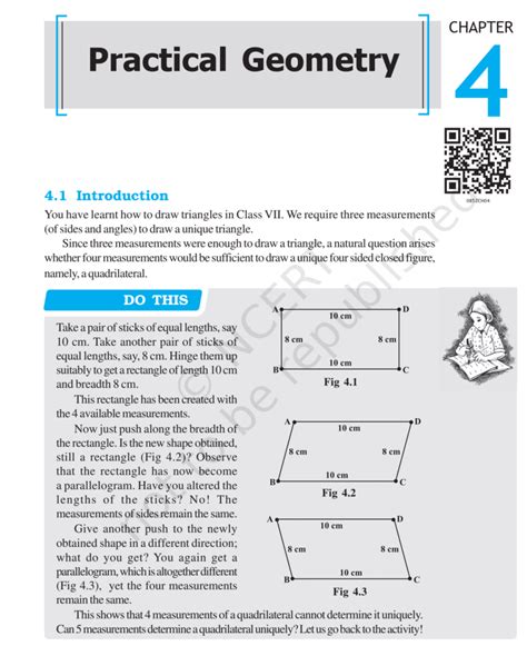 Ncert Book Class 8 Maths Chapter 4 Practical Geometry