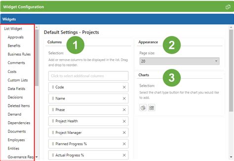 widget configuration ppo support portal