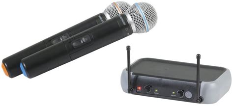 Dual Wireless Uhf Microphone System Wiltronics