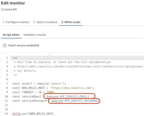 Store Secure Credentials For Scripted Browsers And Api Tests New