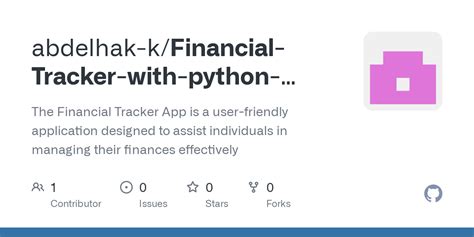 Financial Tracker With Python Tkinter Libraryprojectpy At Main