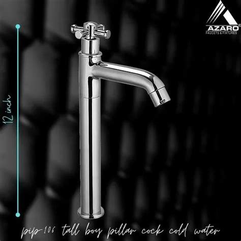Stainless Steel Tall Boy Pillar Cock Azaro Piper For Bathroom Fitting