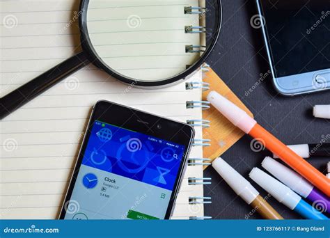 Clock App On Smartphone Screen Editorial Photography Image Of Internet Connection 123766117