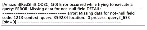 Amazon Redshift Error In Tableau Stack Overflow