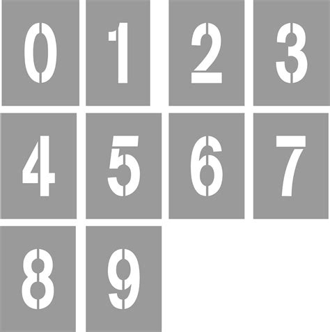 Трафареты цифр для вырезания