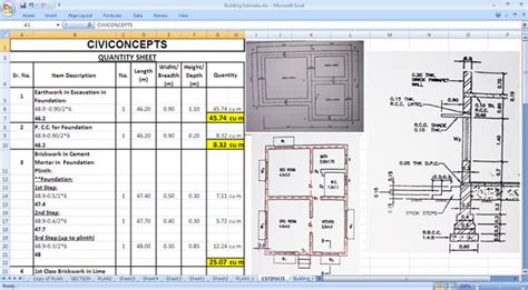 Building Estimate In Excel Sheet Excel Sheet For Building Estimate