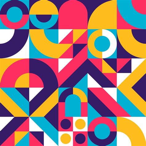 Colorful Abstract Geometric Seamless Pattern Vector Art At Vecteezy