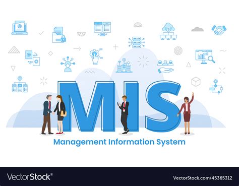 Mis Management Information System Concept Vector Image