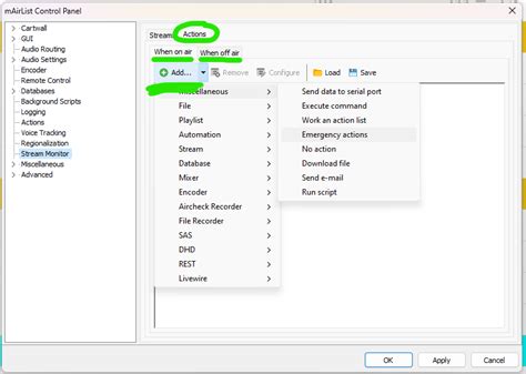 Setting Up Stream Monitor With Actions Or High Priority Input Faq